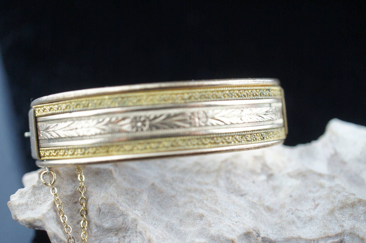 Vintage Gold filled bracelet bangle cuff Art Deco Jewelry | Etsy