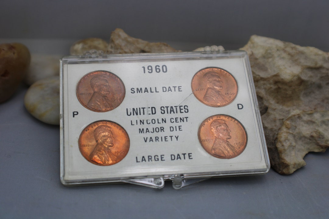 1960 P/D Small Date / Large Date Lincoln Memorial One Cent (4 Coins ...