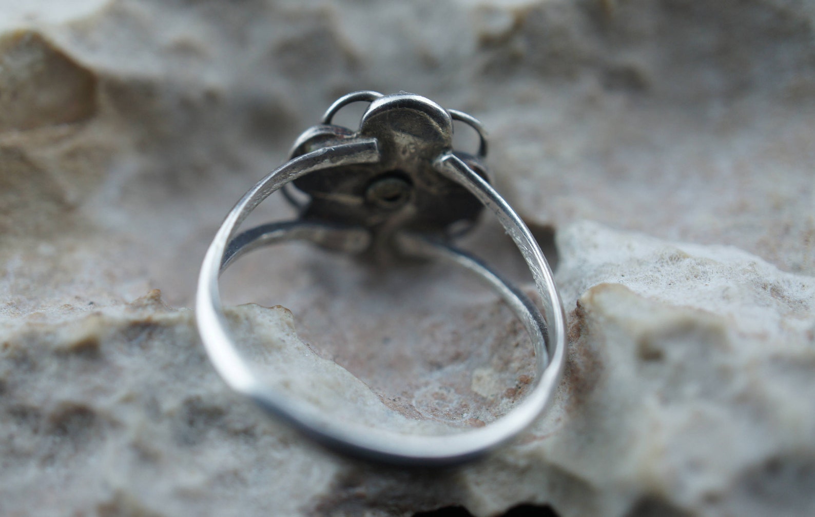 925 STERLING SILVER Ring Size 4 3/4 Purple Cz Carved Filigree - Etsy