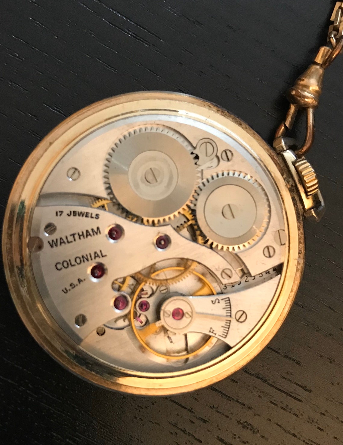 Waltham 17 Jewels Keystone 10K Gold Filled Pocket Watch Open | Etsy