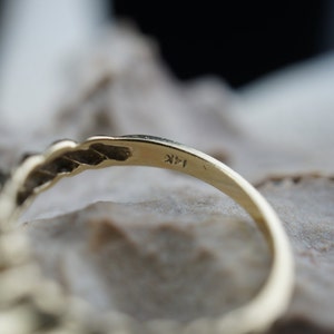 Missk Nissk 14k 14 K Karat Solid Yellow Gold Engagement Diamond Flower ...