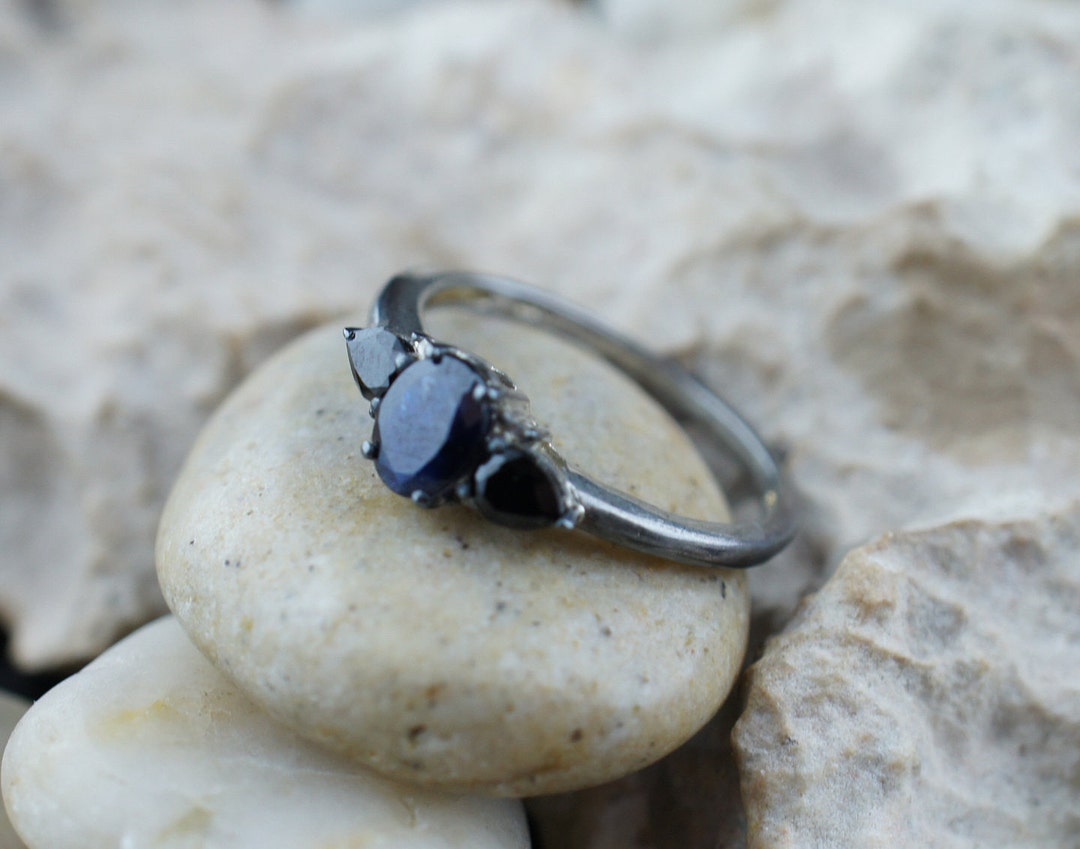 STERLING SILVER Ring Vintage Jewelry Handsome Unusual STS 925 Silver ...