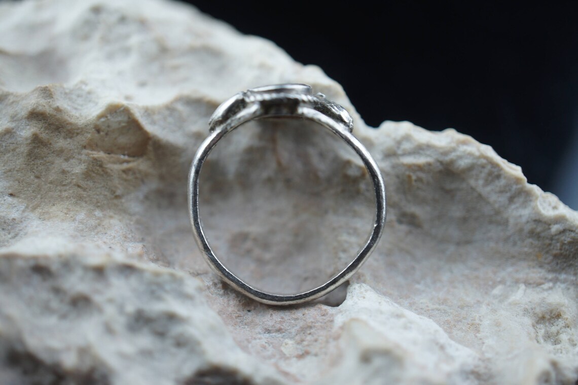 925 STERLING SILVER Vintage Art Deco Ring With Brown Stone - Etsy