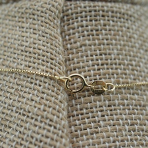 SOLID GOLD 14K Yellow RCI Gift Gold Box Design Art Deco Charm Chain ...