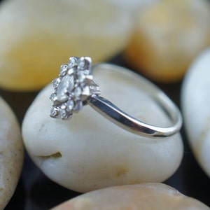 Vintage JTC R Solid 10k White Solid Gold Ring Authentic Diamond Solid ...