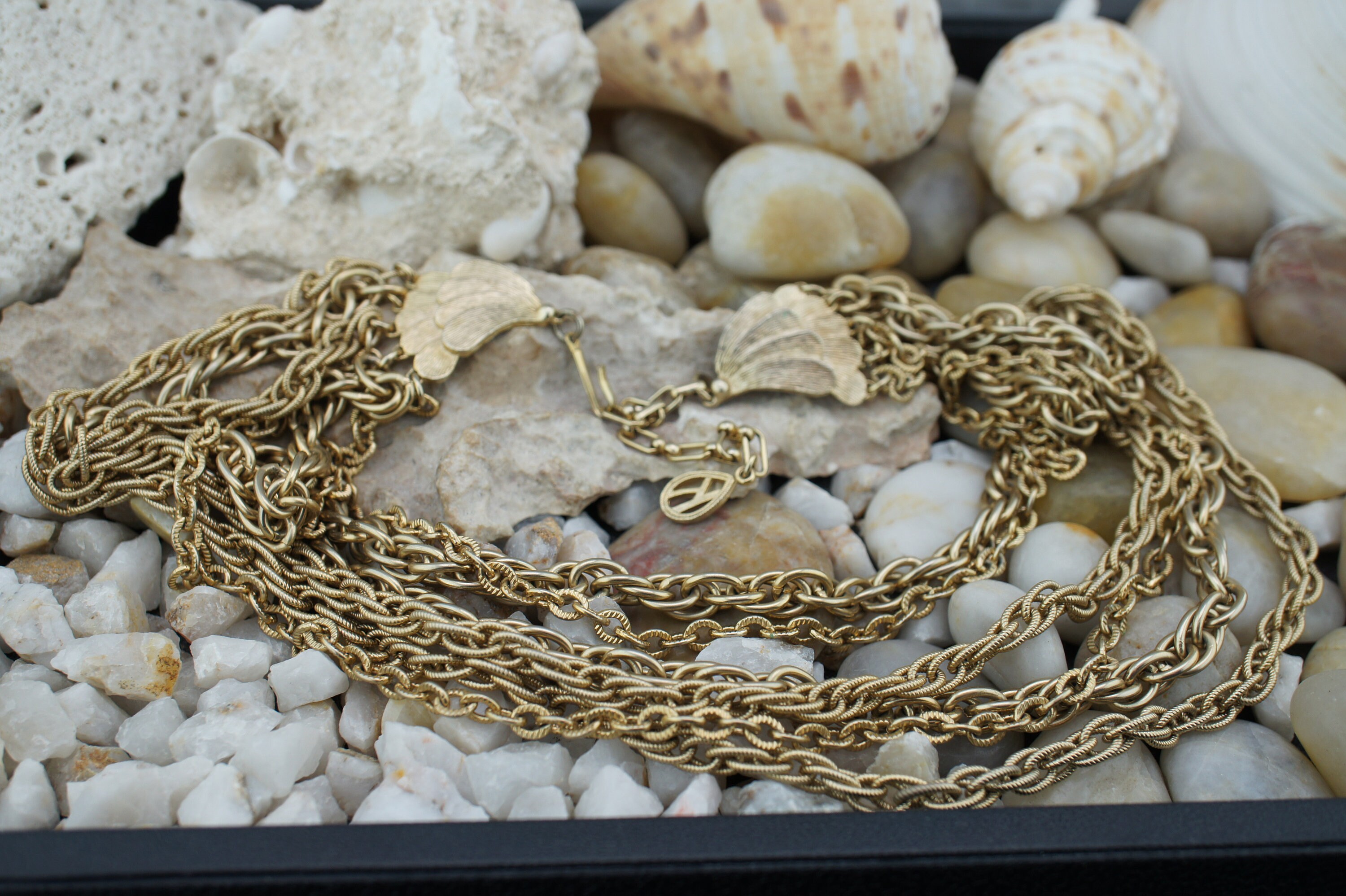 Kramer Necklace Chain Gold Tone Art Deco 6 Strand Rope Twisted | Etsy