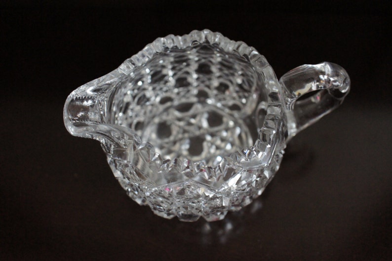 Tableware Creamer Crystal Chrystal Diamond Cut American | Etsy