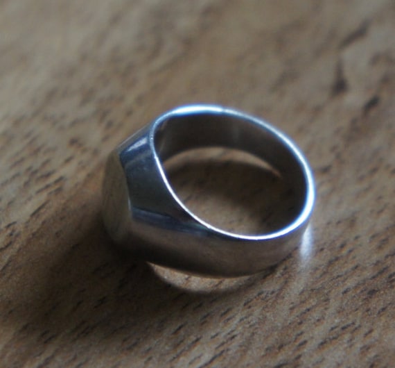 Vintage Ring 925 Sterling Silver Stamping Ring Sign… - Gem