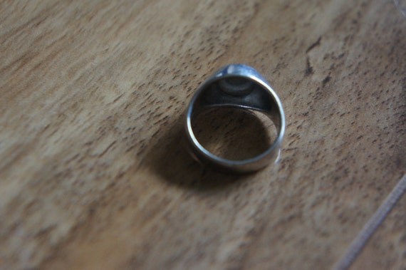 Vintage Ring 925 Sterling Silver Stamping Ring Sign… - Gem