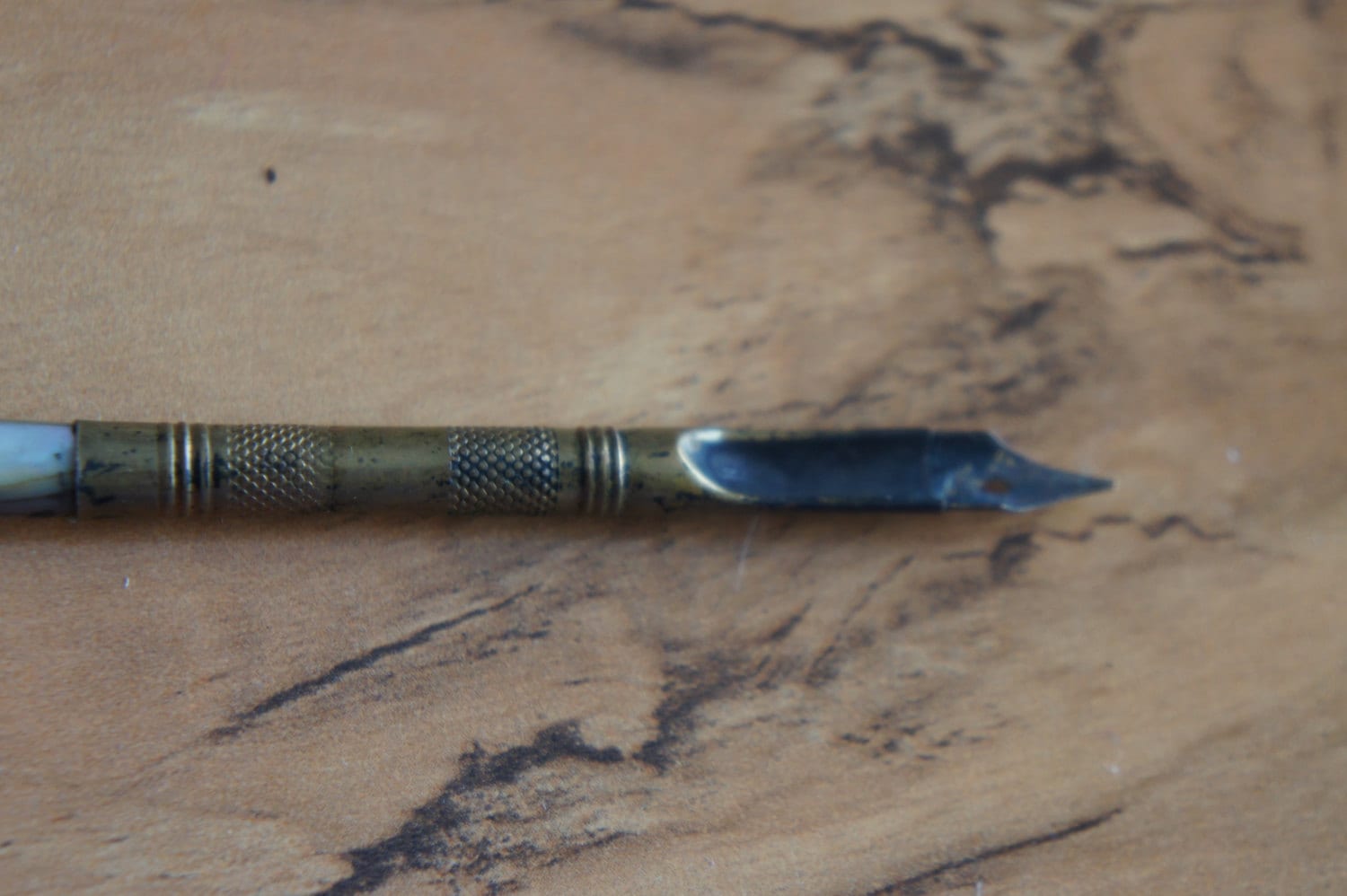 Fountain Pen Natural Shell Solid 14K Tip Gold Souvenir E-151 - Etsy