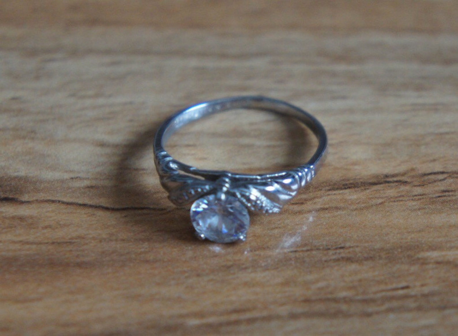 Vintage Jewelry Ring Silver Sterling 925 Engagement Round - Etsy