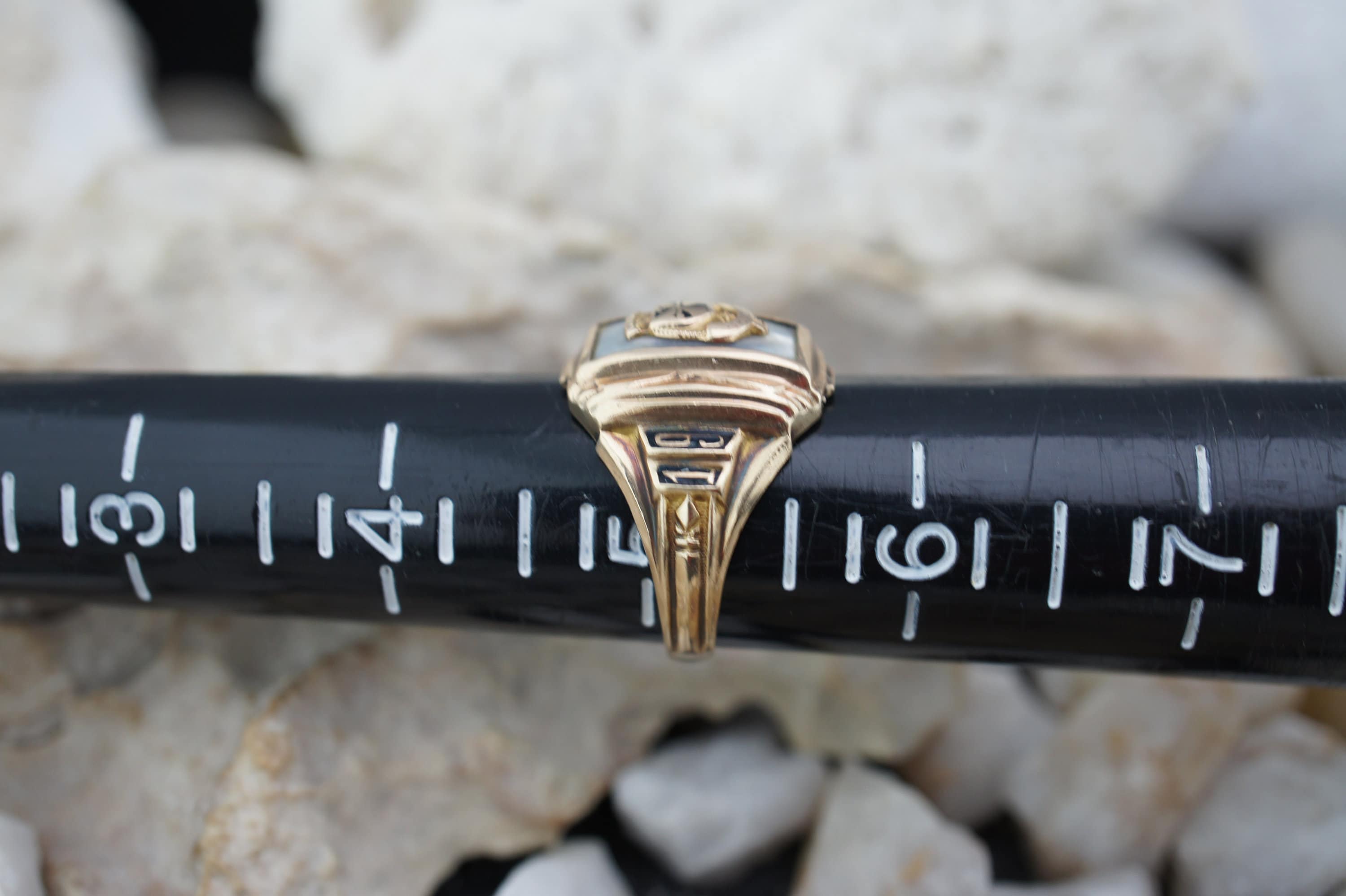 10K Ring Solid Gold 1947 BBCC ELG Emblem Vintage Art Deco - Etsy