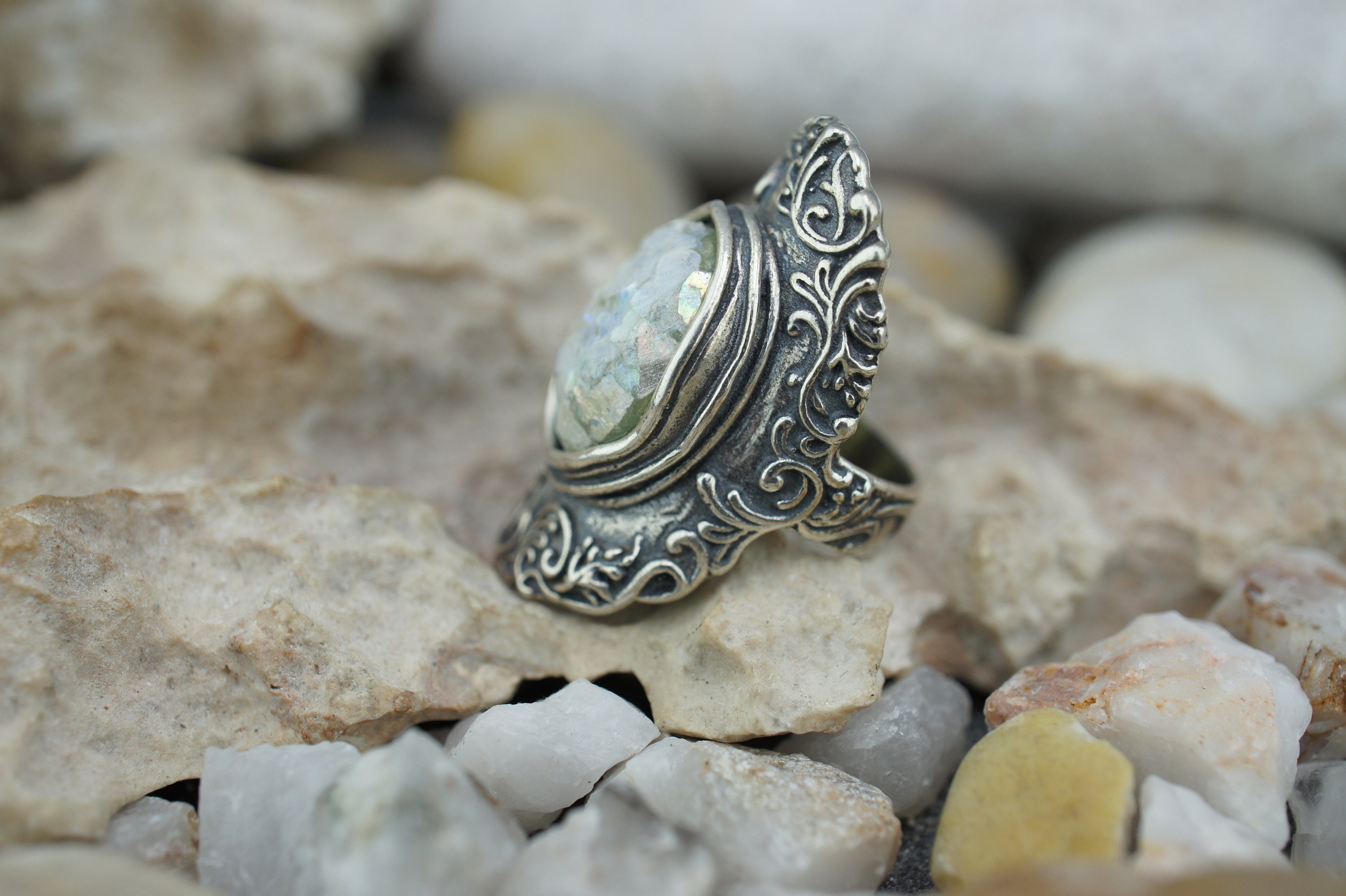 Sterling Silver 925 Israel PZ Ring Size 5 1/4 Israel Roman | Etsy