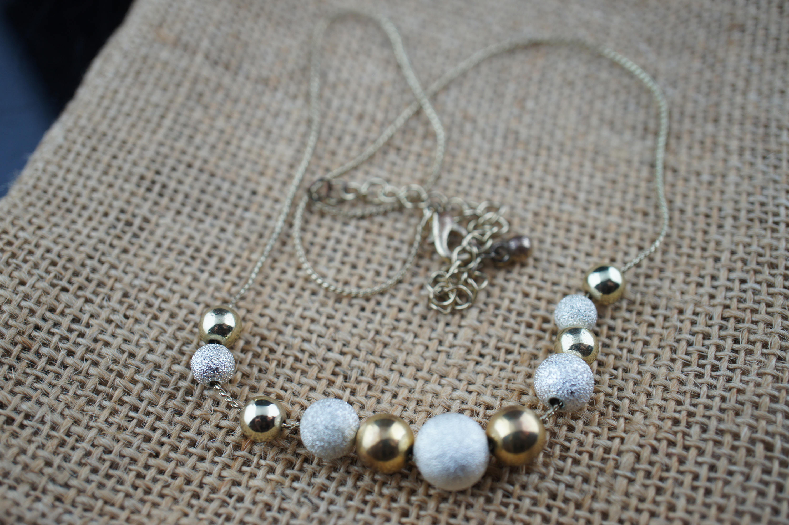 Vintage Art Deco Icing Necklace Chain Chains Set Silver Gold Tone ...