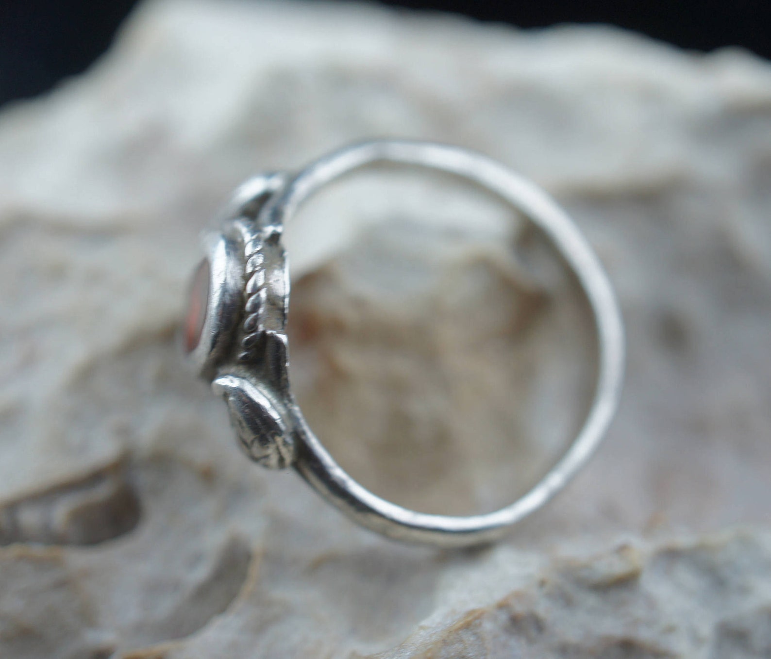 925 STERLING SILVER Vintage Art Deco Ring With Brown Stone - Etsy