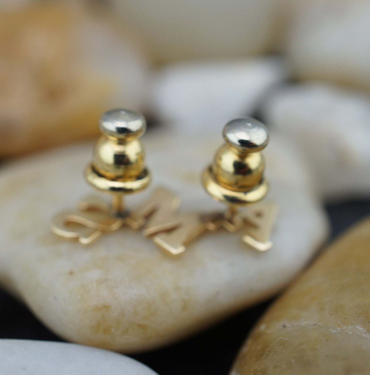 AMS 14K Solid Yellow Gold Stick Pin Needle Brooch Circa Minimalist ...