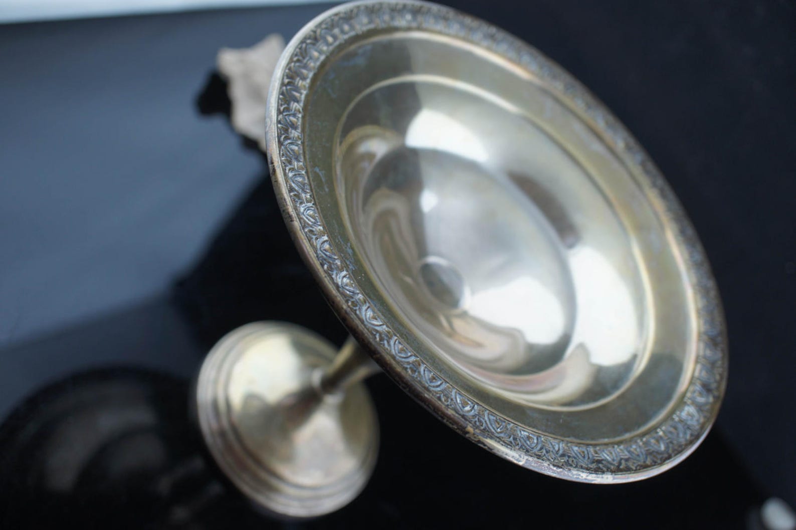 Vase Compote Candy Dish Sterling Silver Rein Focec With Cement 673 ...