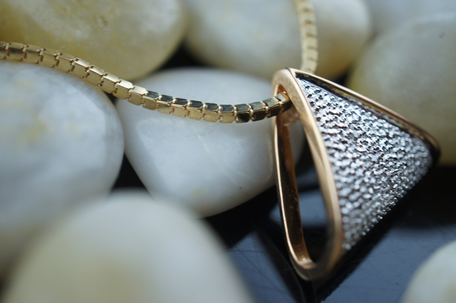 Sterling 925 Lirm Necklace Chain Pendant Triangle Vintage Art | Etsy