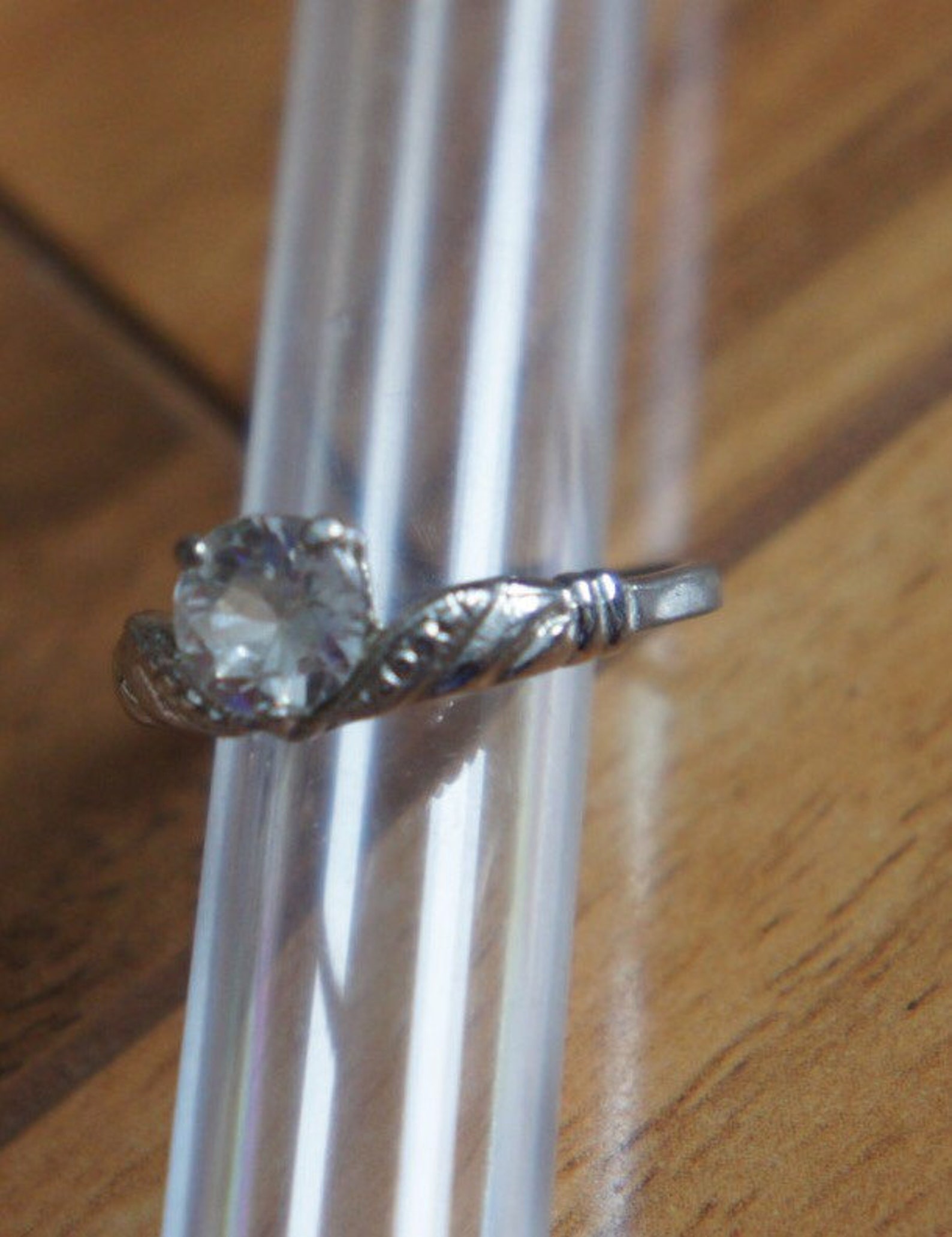 Vintage Jewelry Ring Silver Sterling 925 Engagement Round - Etsy