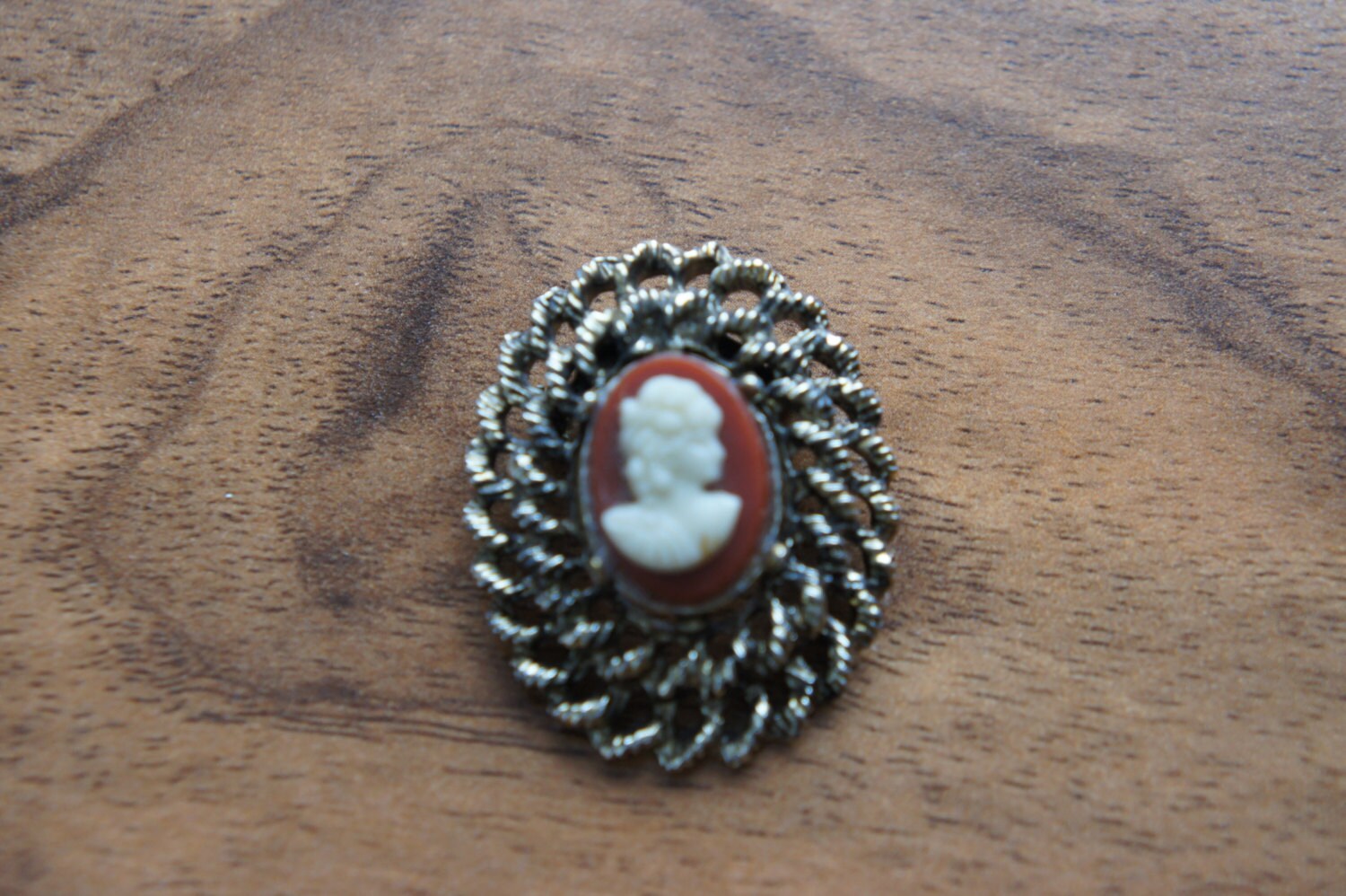 Vintage Carved Shell Craft Cameo Red Shell One-piece Pin | Etsy