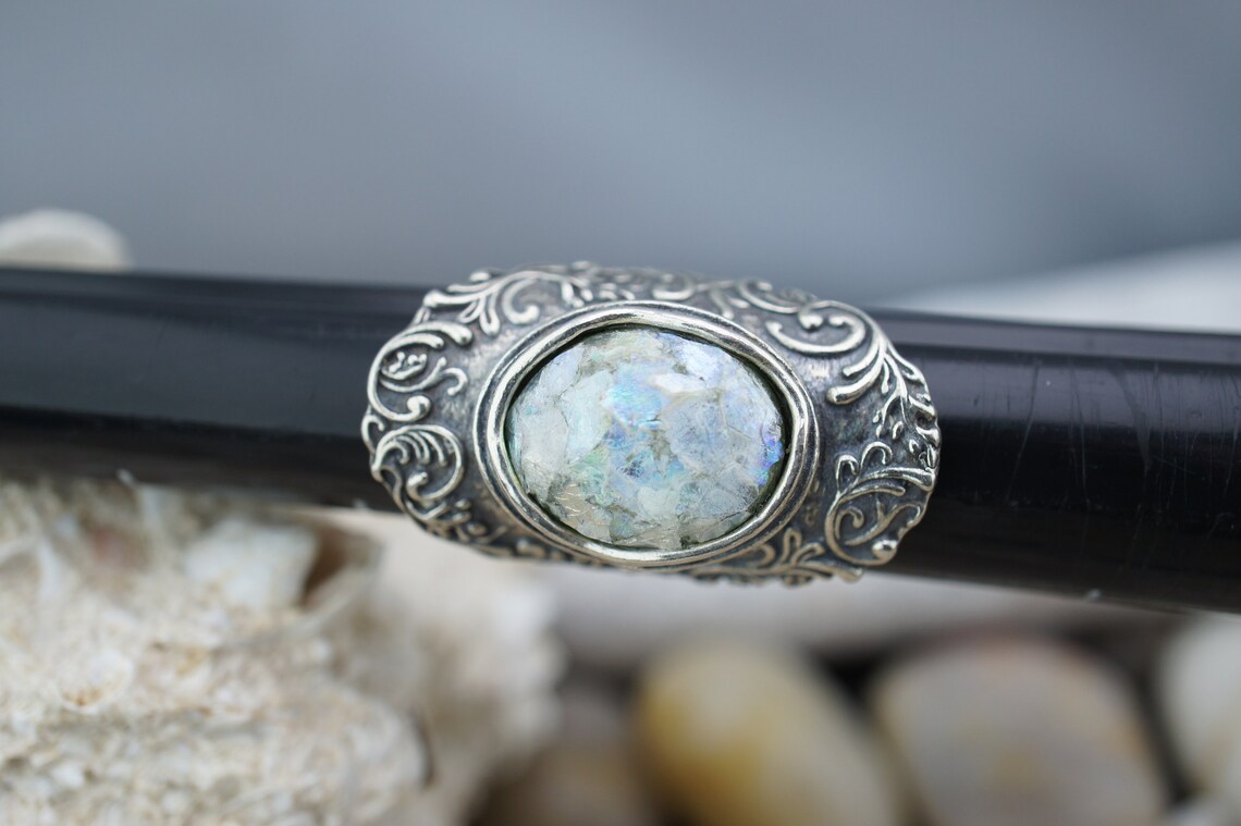 Sterling Silver 925 Israel PZ Ring Size 5 1/4 Israel Roman - Etsy