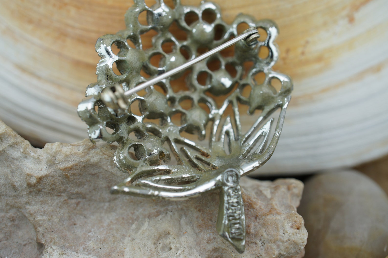 Jewelry Vintage Sarah Coventry Silver Tone Floral Clear Crystal ...