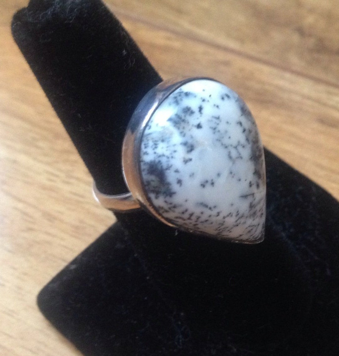 Vintage Ring Silver Sterling 925 Natural Stone/ Gem Gemstone/ Black ...