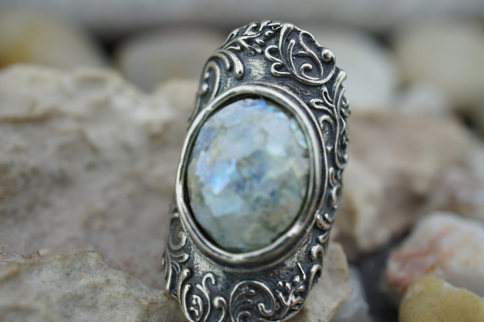 Sterling Silver 925 Israel PZ Ring Size 5 1/4 Israel Roman - Etsy