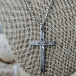 925 Necklace Chain Vintage Art Deco Pendant Sterling Silver Lumin Cross ...