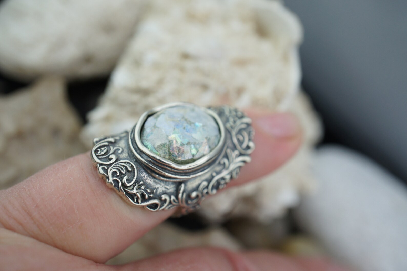 Sterling Silver 925 Israel PZ Ring Size 5 1/4 Israel Roman - Etsy