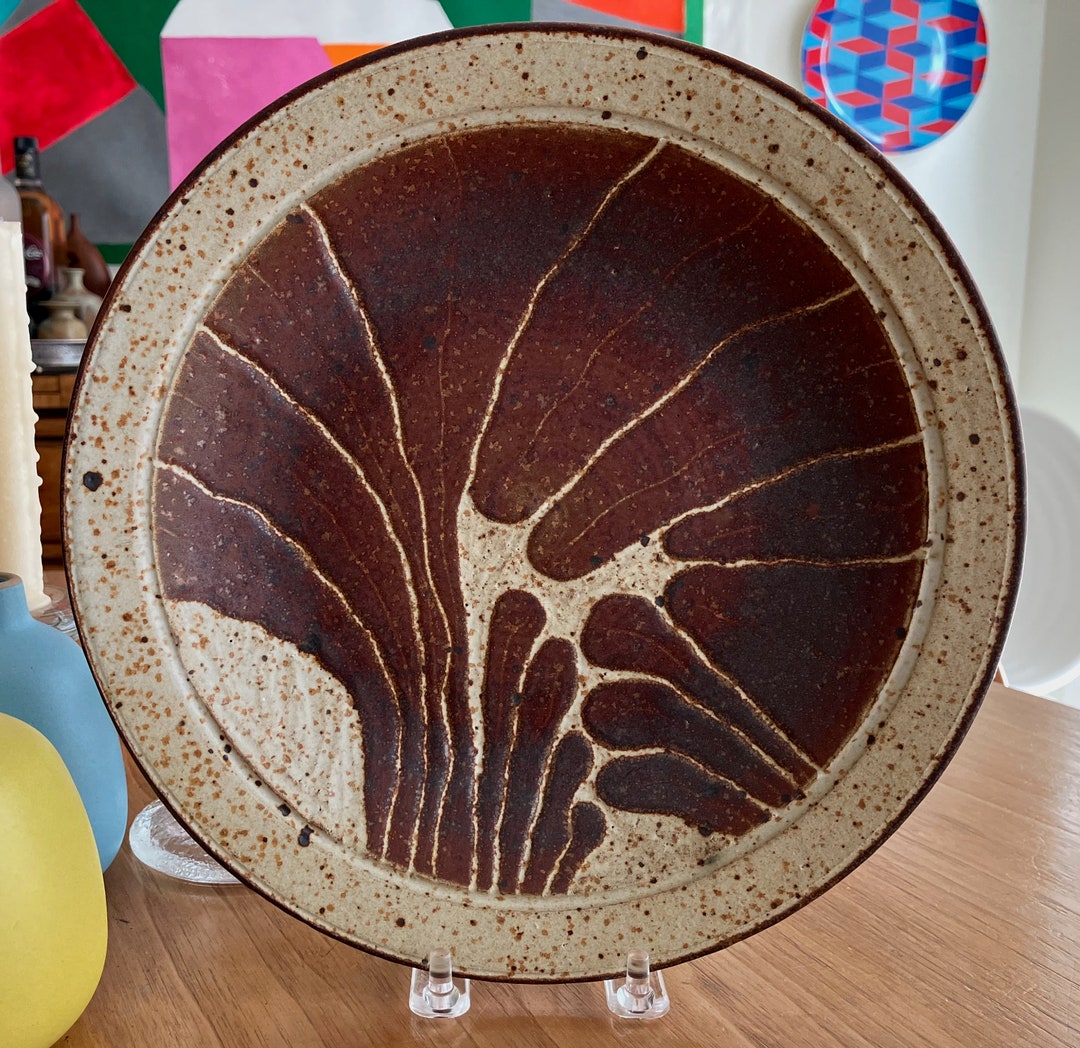 Decorative Studio Pottery Plate Signed / Home Decor - Etsy