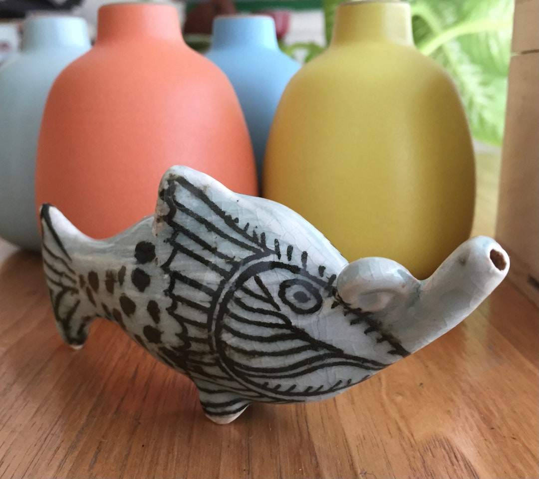 Calligraphy Suiteki Water Dropper Ceramic Fish Shape Vintage - Etsy