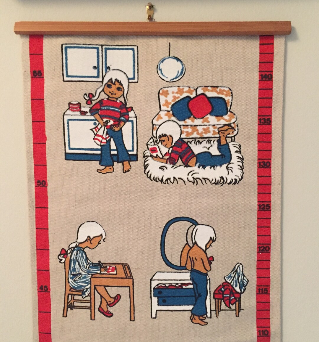 Scandinavian Growth Chart by Sassi / Kids Room Nursery Decor Gift - Etsy