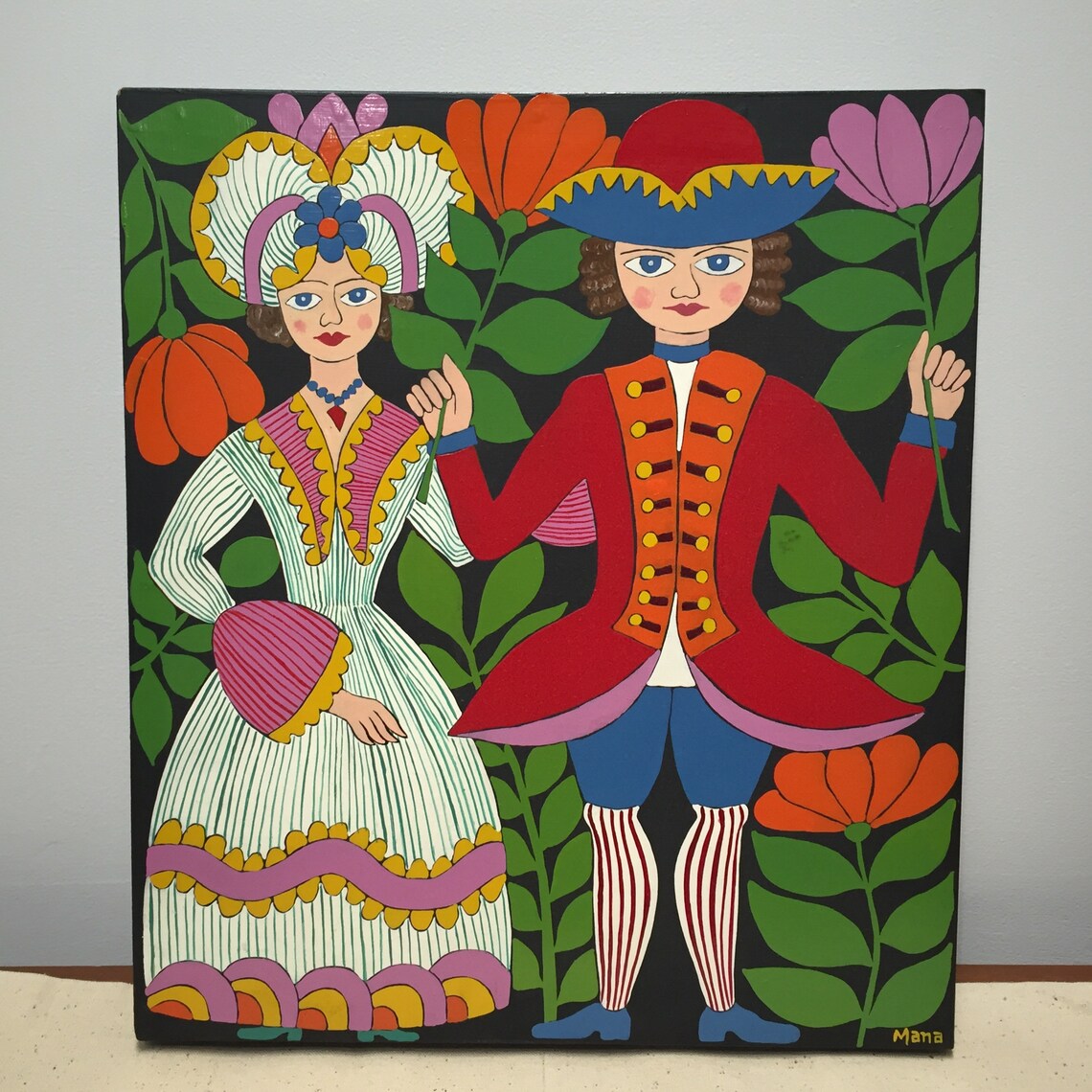 1969 George Washington & Lady Washington Portrait Original - Etsy