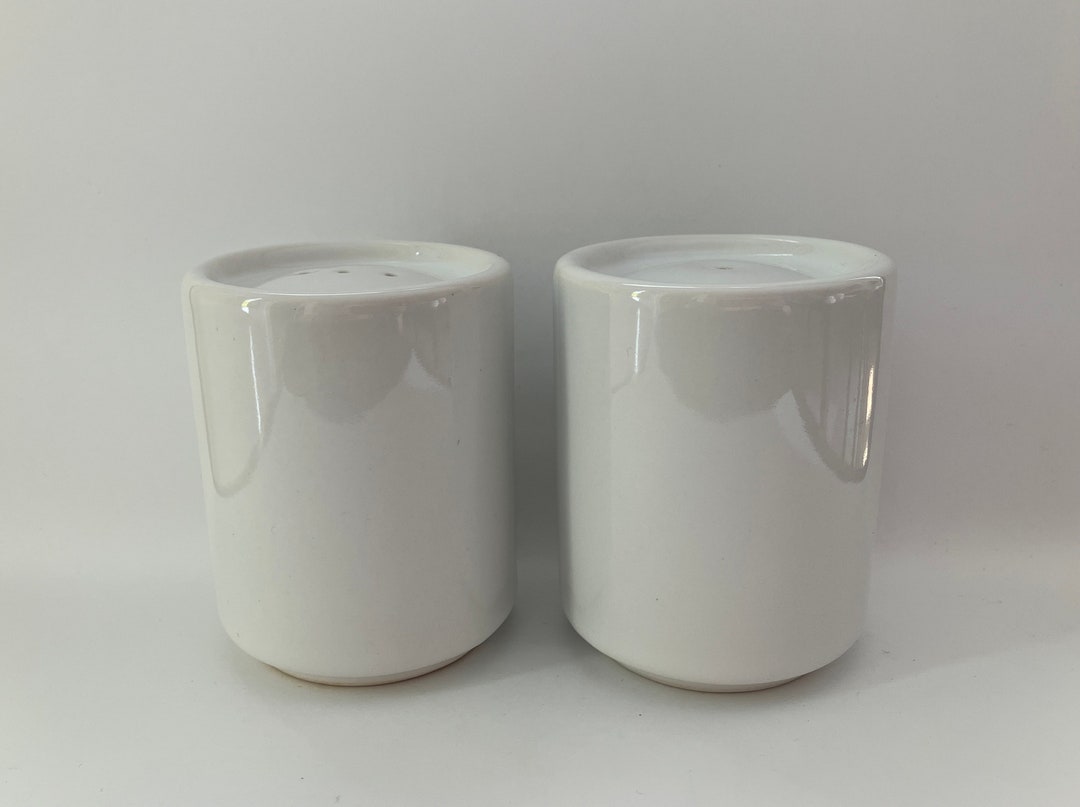 Bauhaus Salt Pepper Shakers Trend Pacific White Porcelain Vintage - Etsy