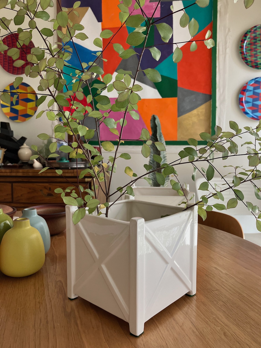 Square White Planter by Haldon Group - Indoor Plants - Etsy