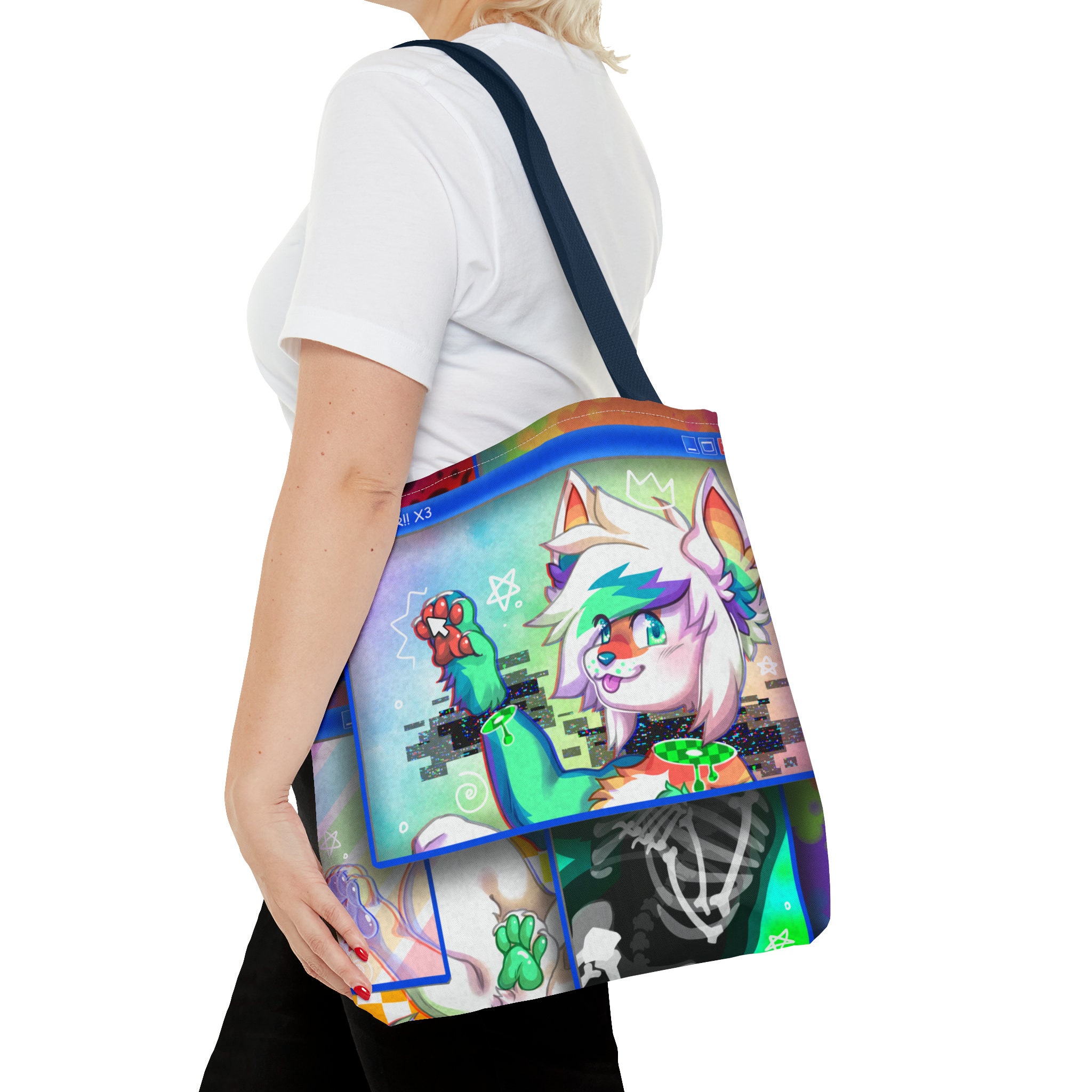 Furry Glitch Candy Gore Tote Bag - Etsy