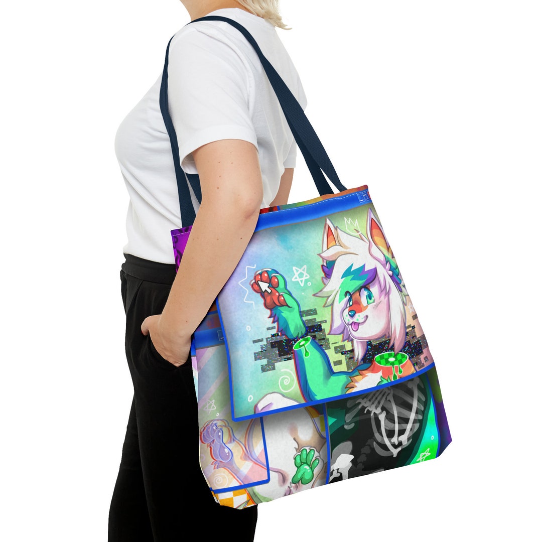 Furry Glitch Candy Gore Tote Bag - Etsy