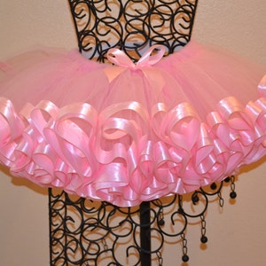 Baby Pink Ribbon Trimmed Tutu - Etsy