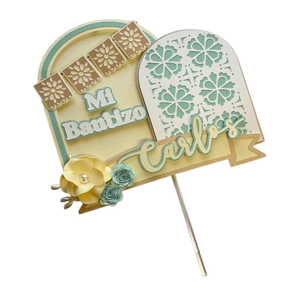 Cielito Lindo Cake Topper| Talavera Bautizo Cake Topper | Bautizo ...