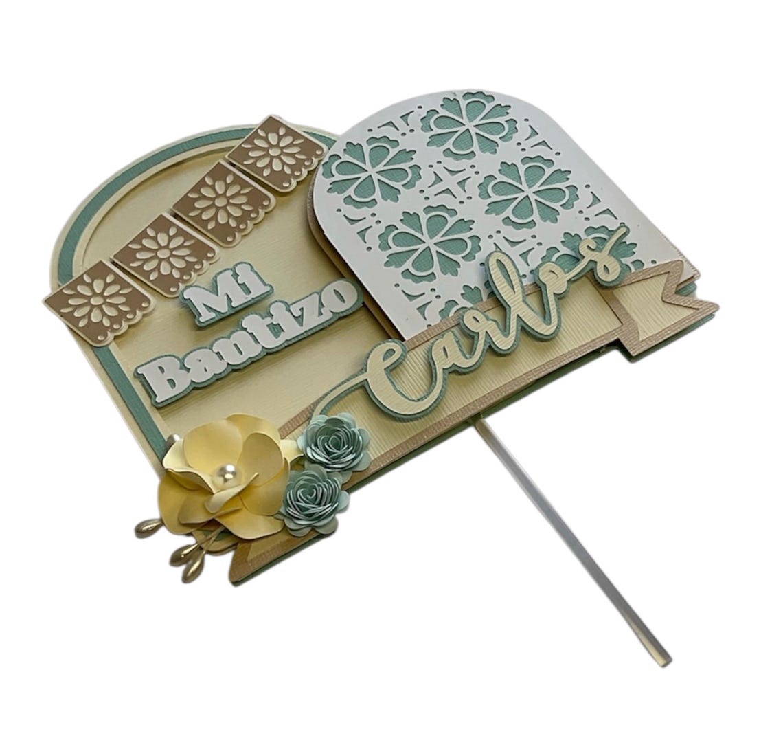 Cielito Lindo Cake Topper| Talavera Bautizo Cake Topper | Bautizo ...
