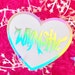 Holographic Vinyl Sticker WHOMSTVE Cute Aesthetic Metal Head - Etsy