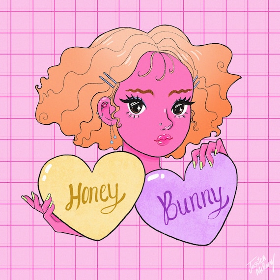 Honey Bunny Art Print - Etsy