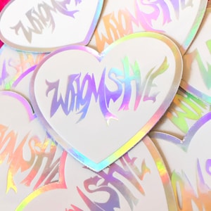 Holographic Vinyl Sticker WHOMSTVE Cute Aesthetic Metal Head - Etsy
