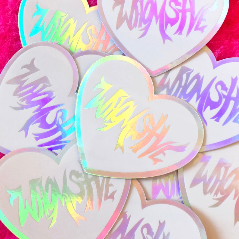 Holographic Vinyl Sticker WHOMSTVE Cute Aesthetic Metal Head | Etsy