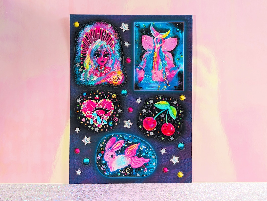 Magical Nostalgic Opulent Trash Sticker Sheet | Cute Retro Vibrant ...