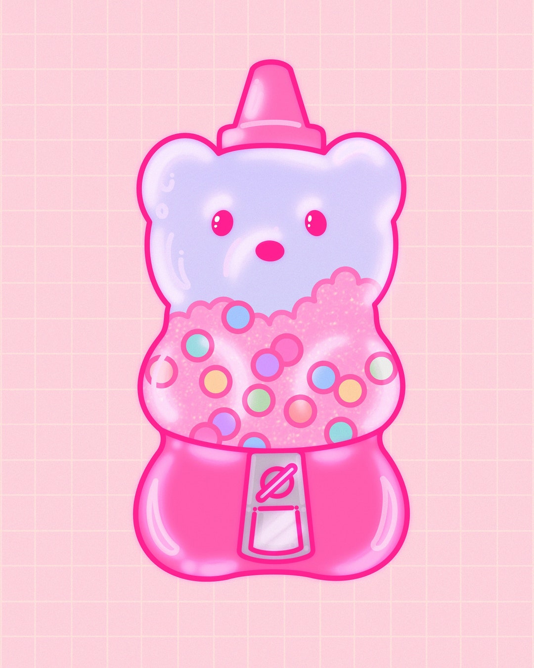 Gumball Honey Bear Special Edition Glitter Print | Cute Kawaii Pastel ...