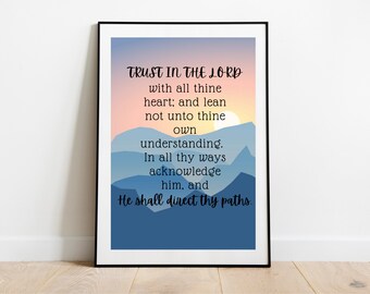 Trust in the Lord Printable - Etsy