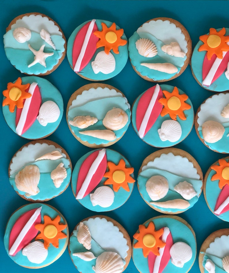 Summer Cookies 1 Dozen for Pool Party Beach Party - Etsy