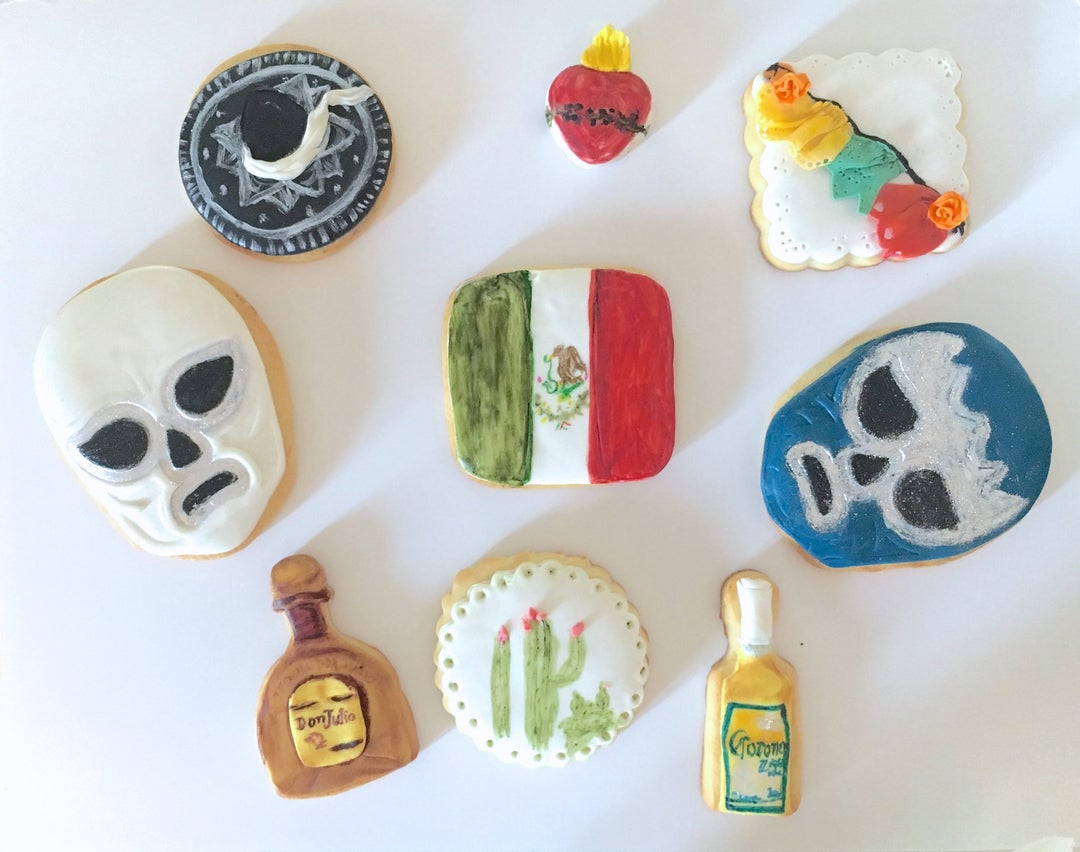 Fiesta Cookies Set of 9 cinco De Mayo, Mexican Fiesta Party, Mexican ...